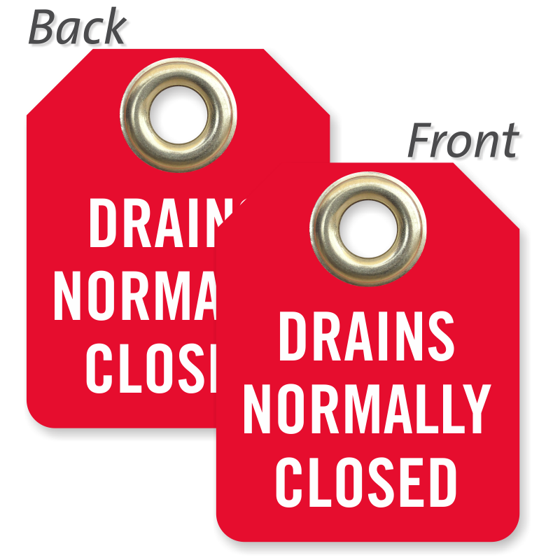 Drains Normally Closed Mini Valve Tag, SKU: TG-2227