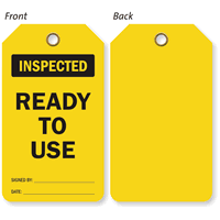 Inspected Ready to Use Inspection, Status Two-Sided Tag, SKU: TG-0614